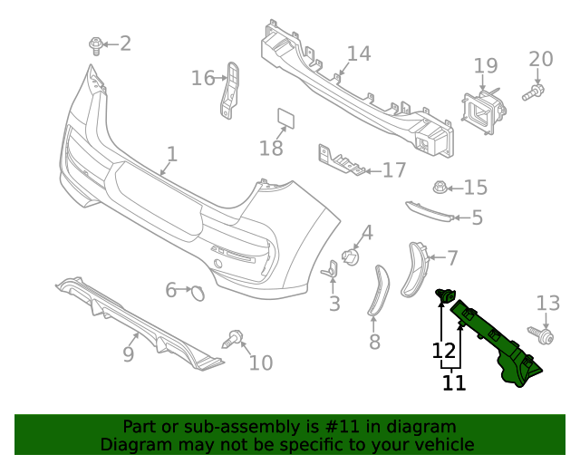 2020-2021 Kia Soul OEM NEW 2020 Kia Soul Rear Bumper Side Bracket 86652 ...