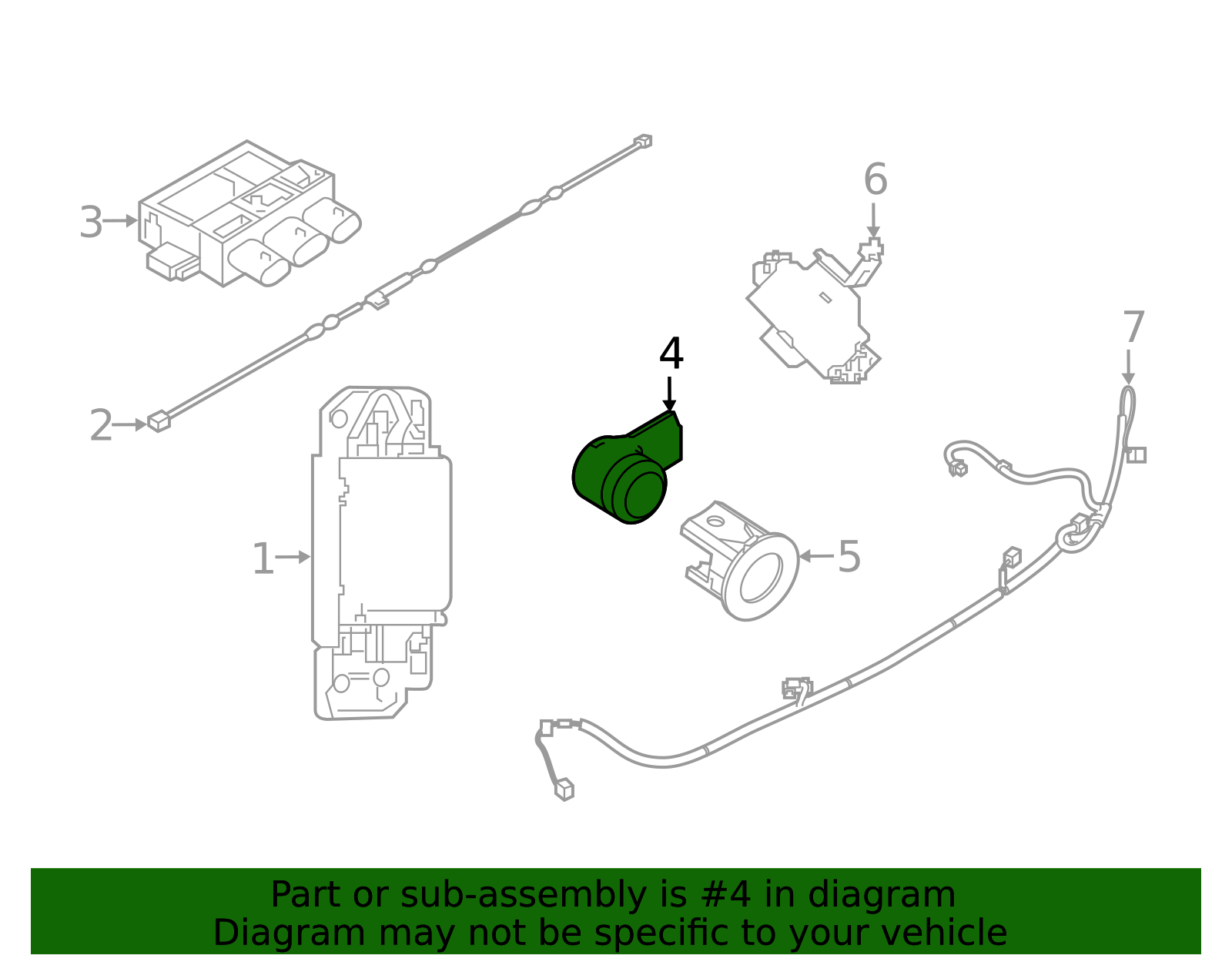 2019-2020 Nissan Rogue Reverse Sensor 28438-7FL1C | Bill Kay Nissan Parts