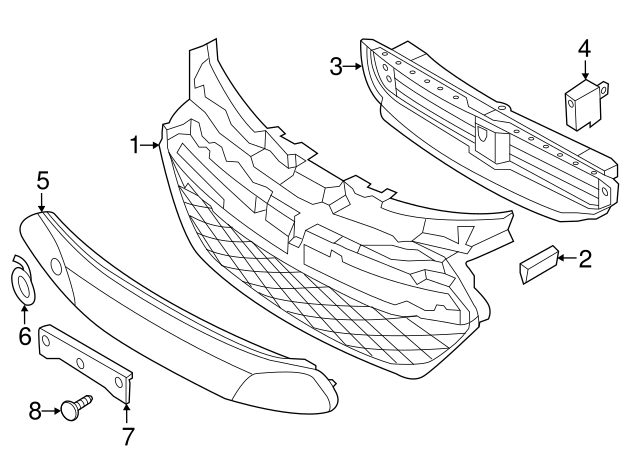 Genuine Grille for 2011-2013 Hyundai Sonata | Part# 86561-4R000 ...