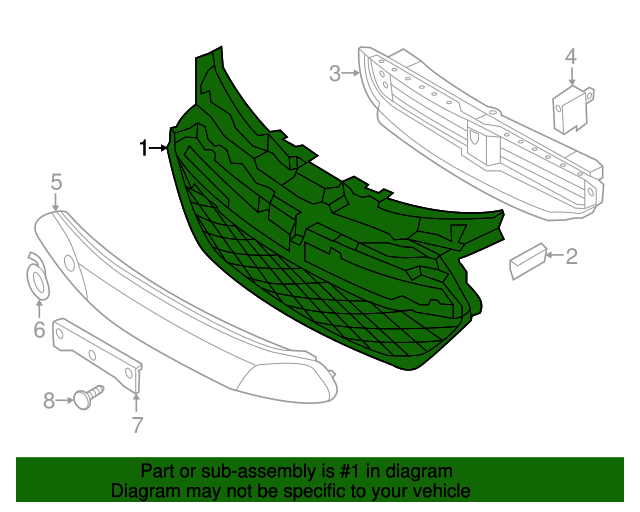 Genuine Grille for 2011-2013 Hyundai Sonata | Part# 86561-4R000 ...