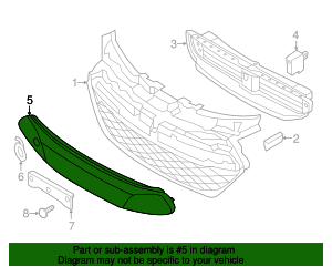 86354-3S100 - Grille Molding 2011-2013 Hyundai Sonata | AutoNationParts.com