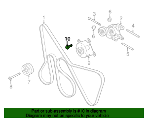 Ford Dealership 2015-2019 Ford Tensioner Bolt W501044-S442 | Ford Parts ...