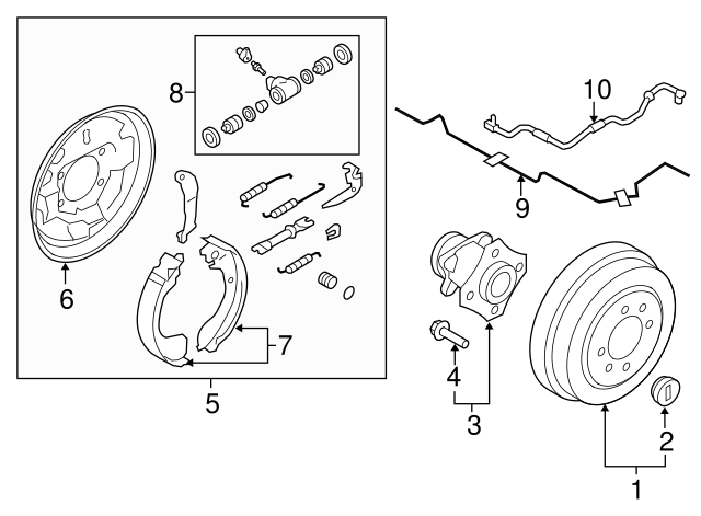 D4060-3LM0A - Brake Shoes - 2013-2020 Nissan NV200 | World OEM Parts Nissan
