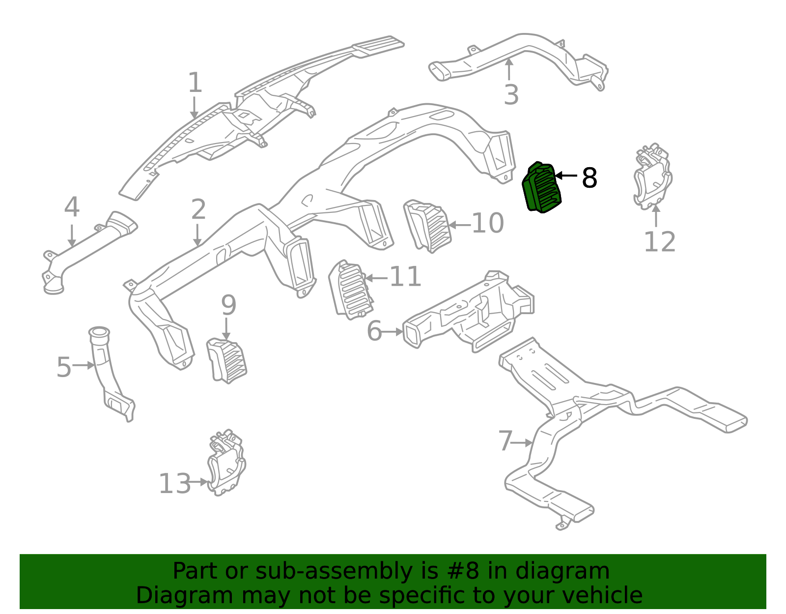 ML3Z-19893-BA - High-Quality Dashboard Air Vent for 2022-2025 Ford ...