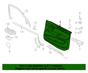 51417256453 - 2011-2013 BMW X5 Door Trim Panel (51-41-7-256-453) | BMW ...