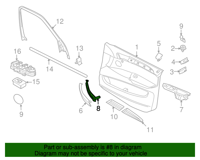 2007-2013 BMW X5 Pull Strap Panel Support Bracket 51-41-6-969-406 | BMW ...