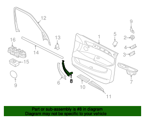 2007-2014 BMW Interior Door Pull Handle 51-41-6-969-403 ...