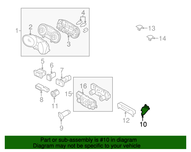 95930-3Q000-YHL - Collision Avoidance Warning Indicator 2011-2014 ...