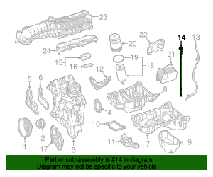 276-010-17-72 - Engine Oil Dipstick 2015-2023 Mercedes-Benz ...