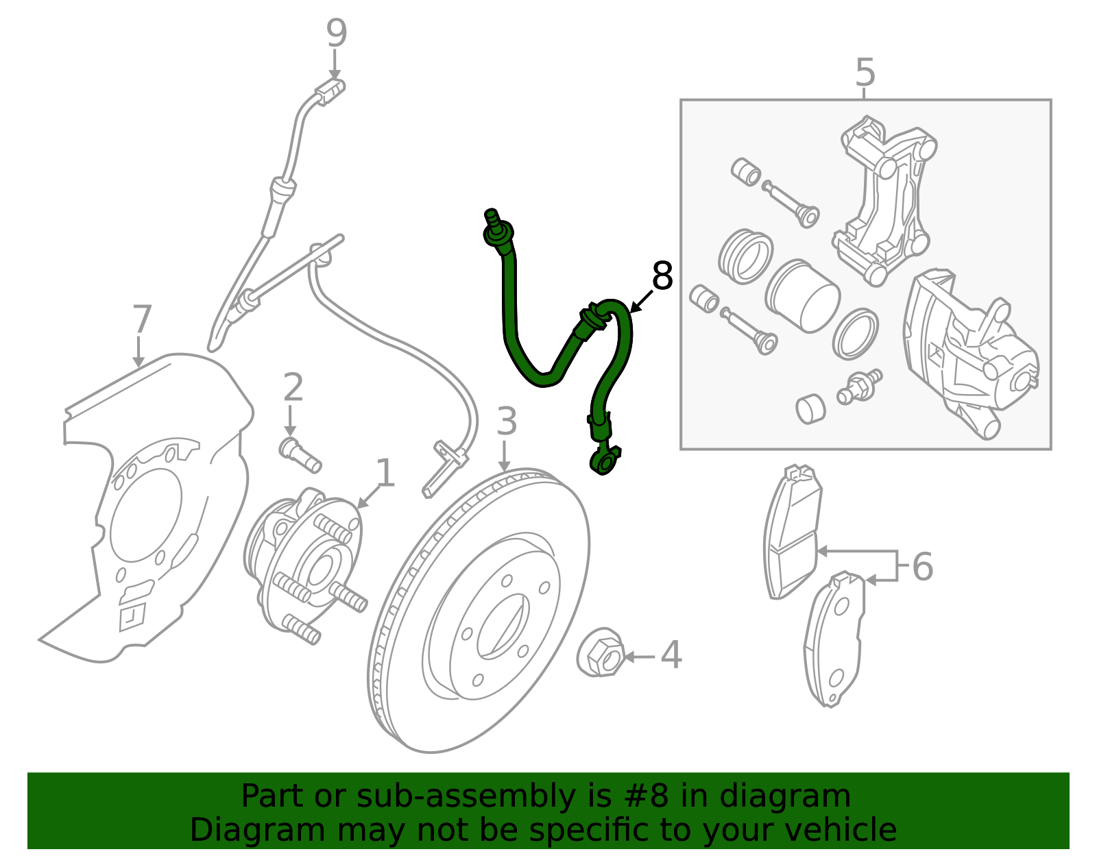 46211-6CA0D - Brake Hose 2019-2024 Nissan Altima | Nissan Parts ...