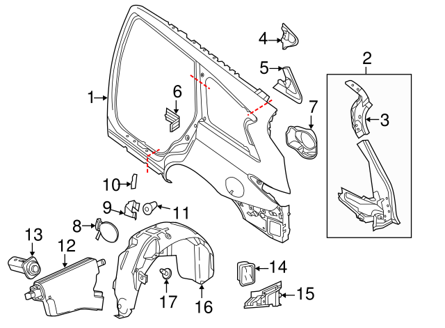 2013-2020 Infiniti Guard Assembly 78852-3JA0A | OEM Parts Online