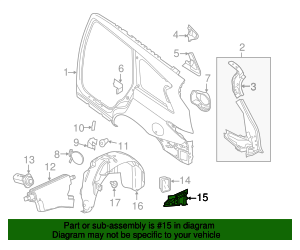 2013-2020 Infiniti Guard Assembly 78852-3JA0A | Infiniti OEM Parts Online