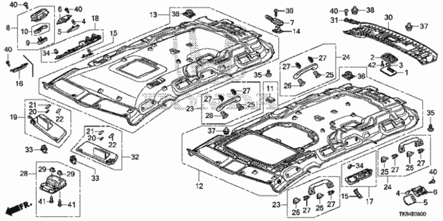 83226-TK8-A12ZA - Outlet Assembly Roof Panel *NH556L* (Grayge) | Honda ...