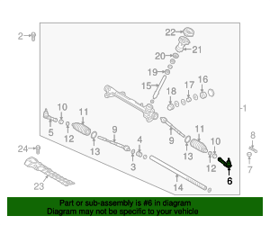 2018-2022 Hyundai Accent Outer Tie Rod 56820-H8000 | OEM Parts Online