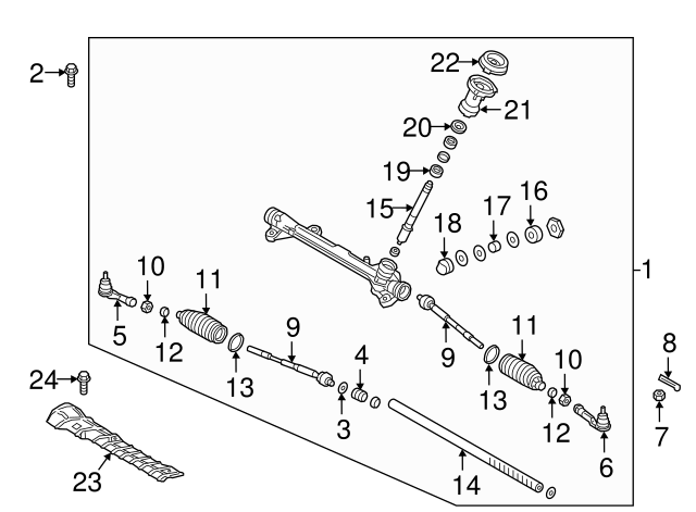 56820-H8000 - Outer Tie Rod - 2018-2022 Hyundai Accent | OEM Parts Quick