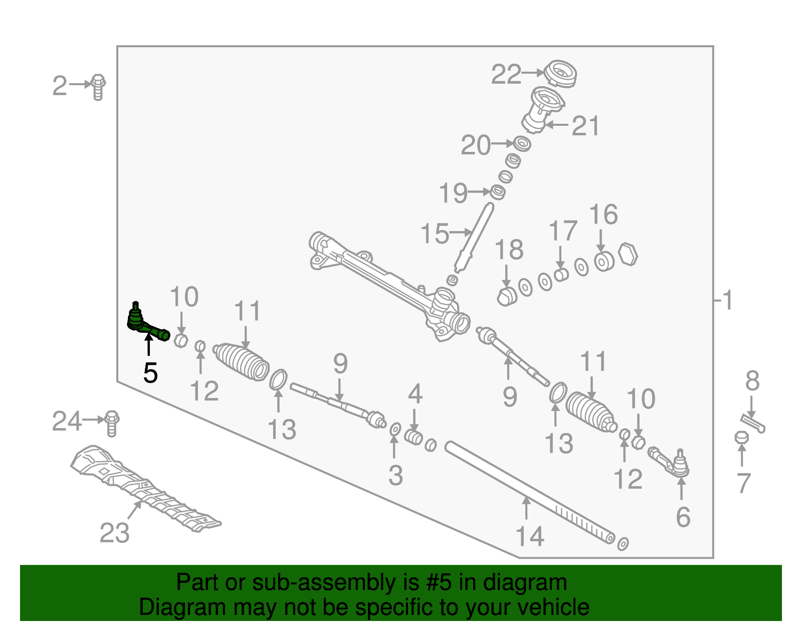 2018-2022 Hyundai Accent Outer Tie Rod 56825-H8000 | Hyundai Wholesale ...