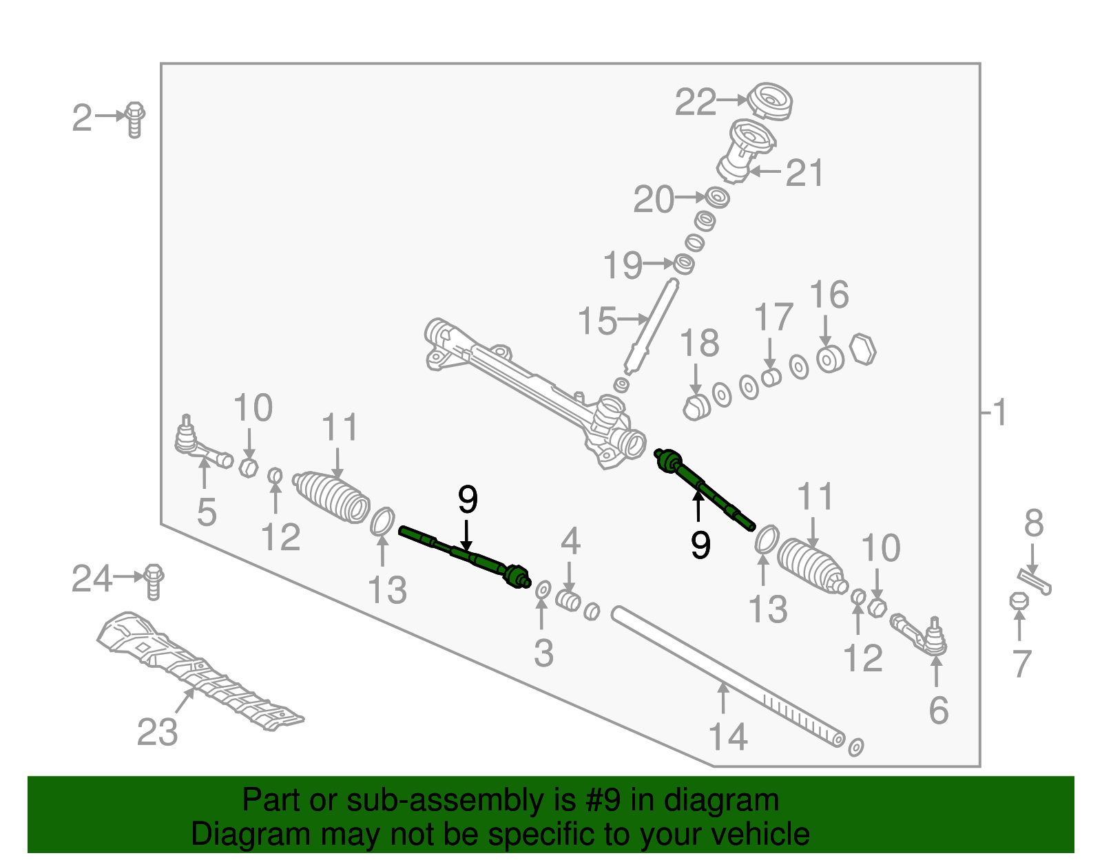 2018-2022 Hyundai Inner Tie Rod 56540-H8000 | OEM Parts Online
