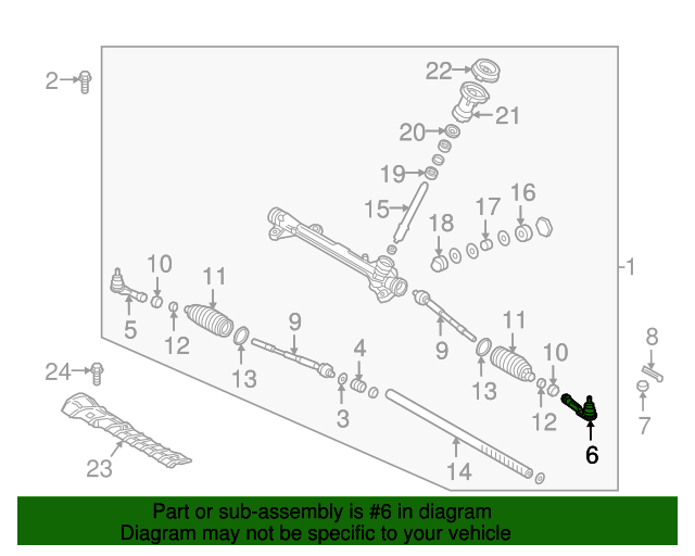 2018-2022 Hyundai Accent Outer Tie Rod 56820-H8000 | OEM Parts Online