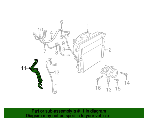 2007-2012 Mopar Heater Hose 55037830AF | TascaParts.com