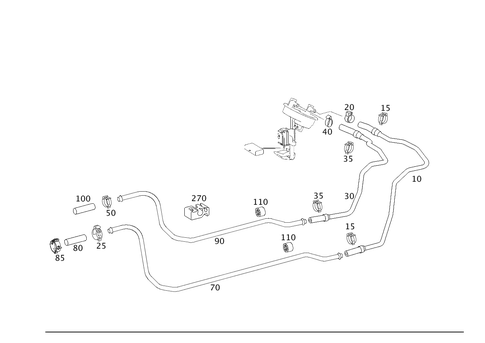 Fuel Lines, Diesel Vehicles for 1998 Mercedes-Benz E320 | Mercedes-Benz ...