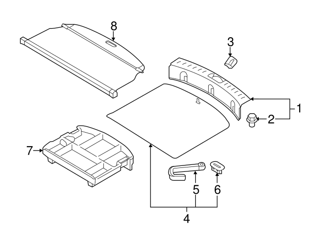 2011-2016 Kia Sportage Cargo Cover 85910 3W000GAH | TascaParts.com