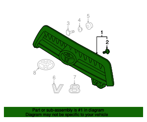 53100-0C140-C0 - Grille - 2005-2006 Toyota Sequoia | OEM Genuine Toyota ...