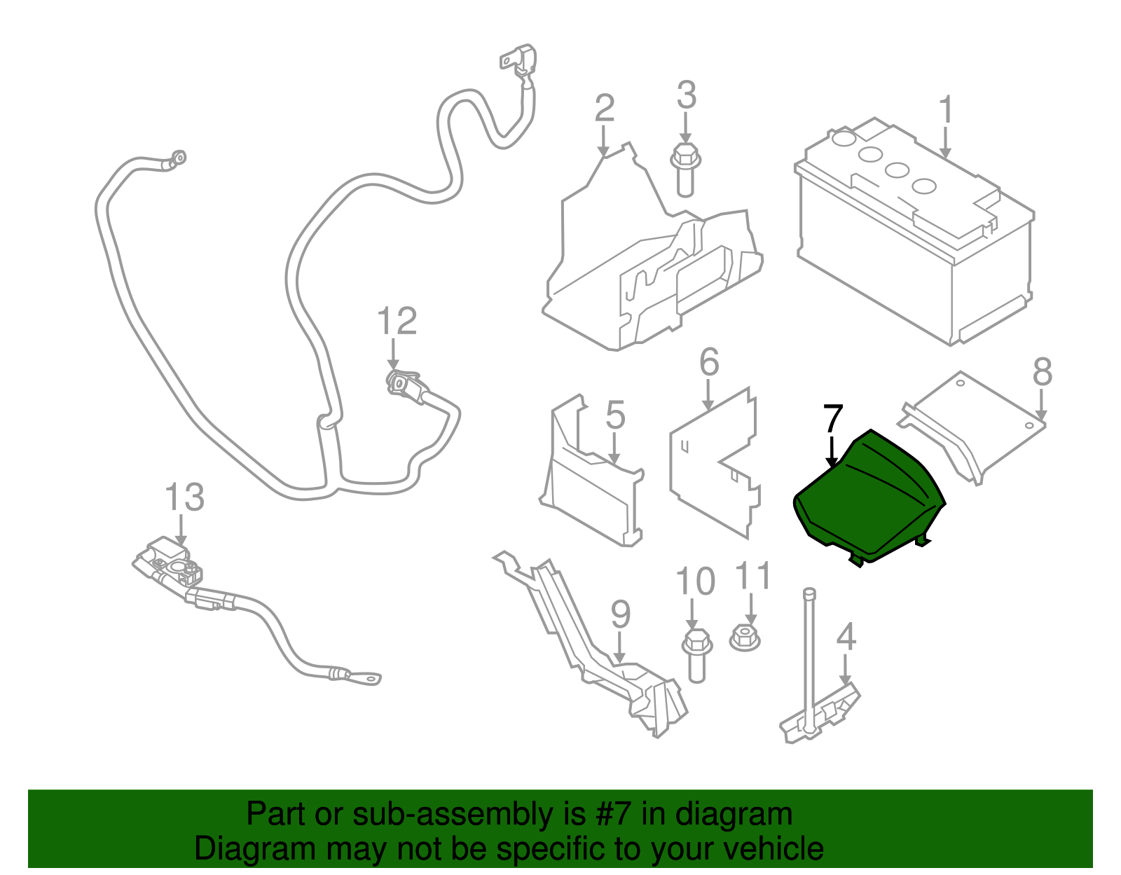 2012-2016 Volvo Battery Cover 31353766 | TascaParts.com