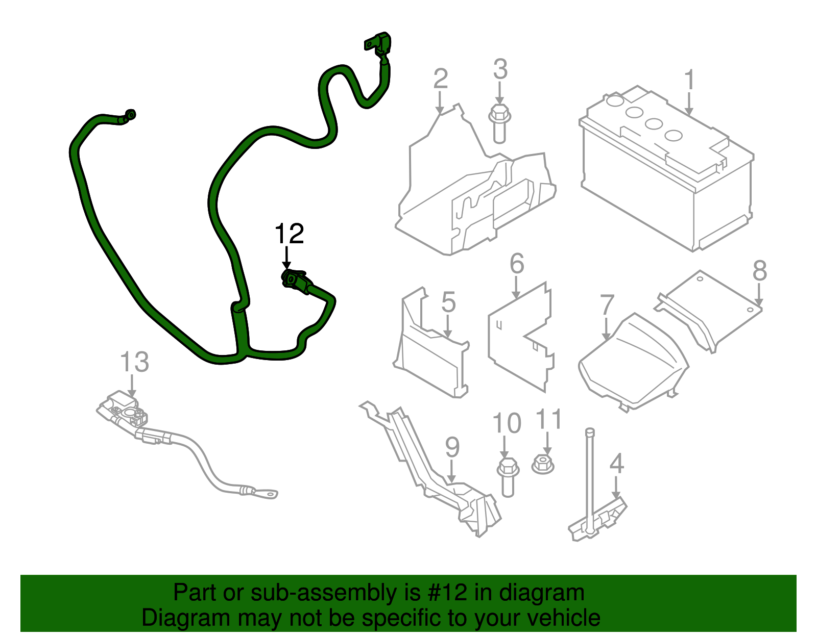 31473644 - Battery Cable 2016-2018 Volvo | AutoNation Parts