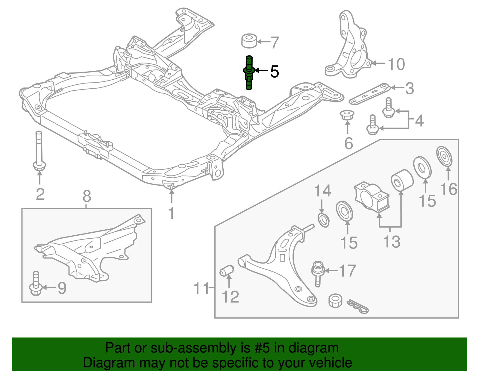 901370008 - Stiffener Stud 2010-2019 Subaru | Subaru Factory Parts Online