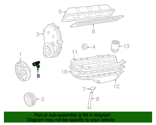 12596851 - Engine Crankshaft Position Sensor 1990-2007 GM ...