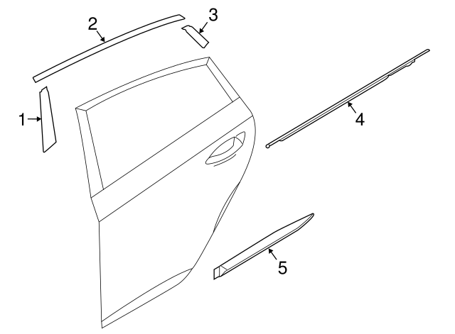 Hyundai - 87722-G7000-PSM - Body Side Molding - 2020-2021 Hyundai Ioniq ...