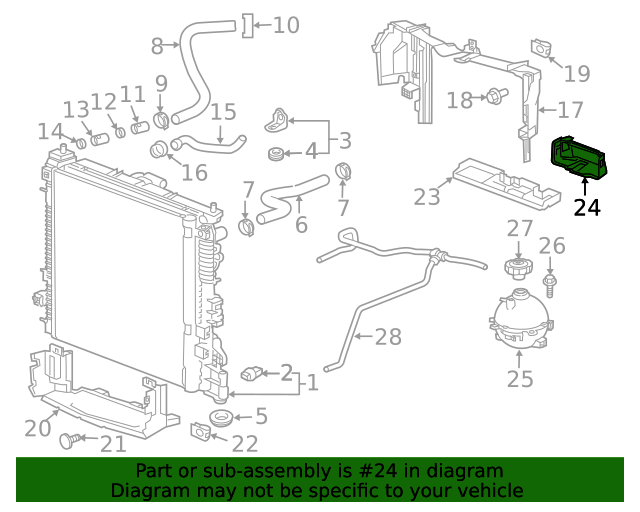 2019-2022 Chevrolet Blazer Radiator Support Baffle 42495275 ...