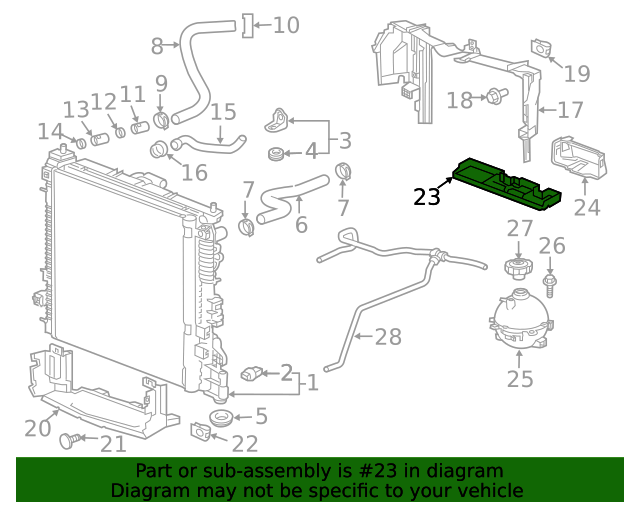 2019-2023 Chevrolet Blazer Radiator Air Upper Baffle 84212223 | GMPartsDirect.com