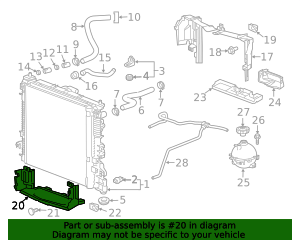 2019-2021 Chevrolet Blazer Front Lower Radiator Air Baffle 84221509 ...
