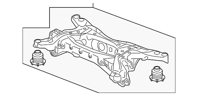 50300-SZB-A01 - Sub-Frame Assembly Rear Suspension - 2009-2011 Honda ...