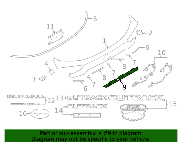 2020-2022 Subaru Outback Switch Housing 91111AN36A | Subaru Parts Store