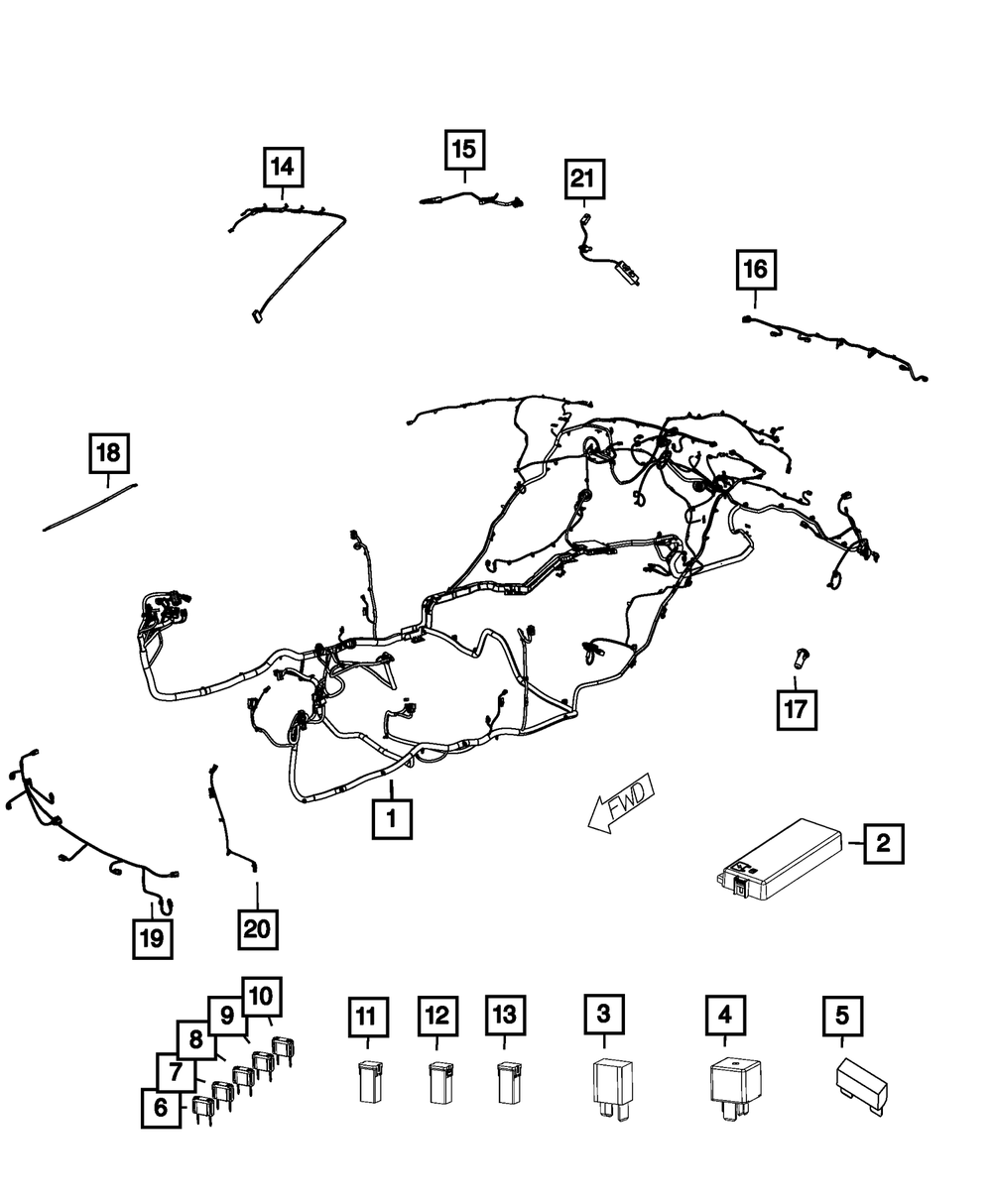 2001-2021 Mopar OEM NEW Mopar 2014-2020 Chrysler Dodge Jeep Maxi Fuse ...