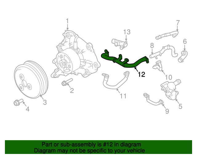 2021-2024 Land Rover Range Rover Velar Heater Hose LR141024 ...