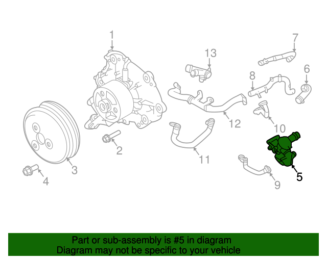 Genuine OEM Thermostat Housing Part# LR106640 Fits 2018-2023 Land Rover ...