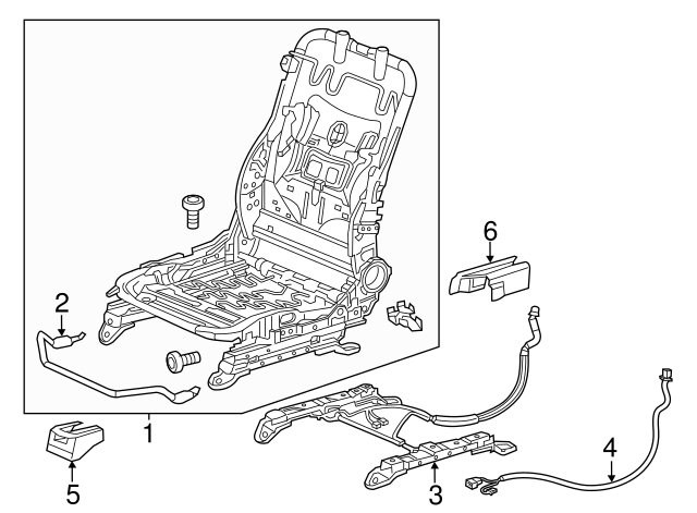 81167-TS8-305 - Cord Kit Seat Weight Sensor &Opds - 2012-2015 Honda ...