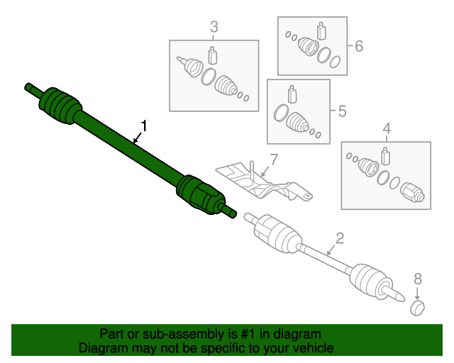 2016-2019 Hyundai Sonata Axle Assembly 49501-E6050-SJ | OEM Parts Online