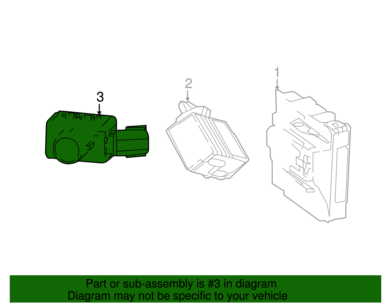 2018 - 2019 Toyota Camry OEM Park Sensor Color Code 1h1 # 89341-06070 ...