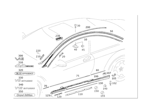 Outside Attachment Parts for 2008 Mercedes-Benz CL63 AMG | Mercedes ...