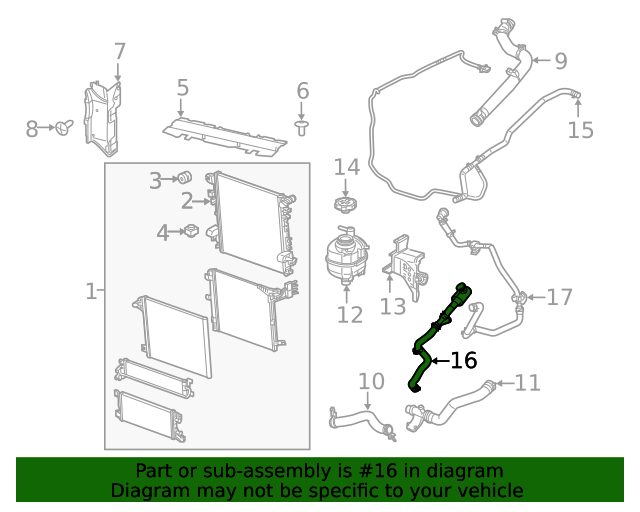 2019-2023 Jeep Wrangler Reservoir Hose 68280800ae | TascaParts.com