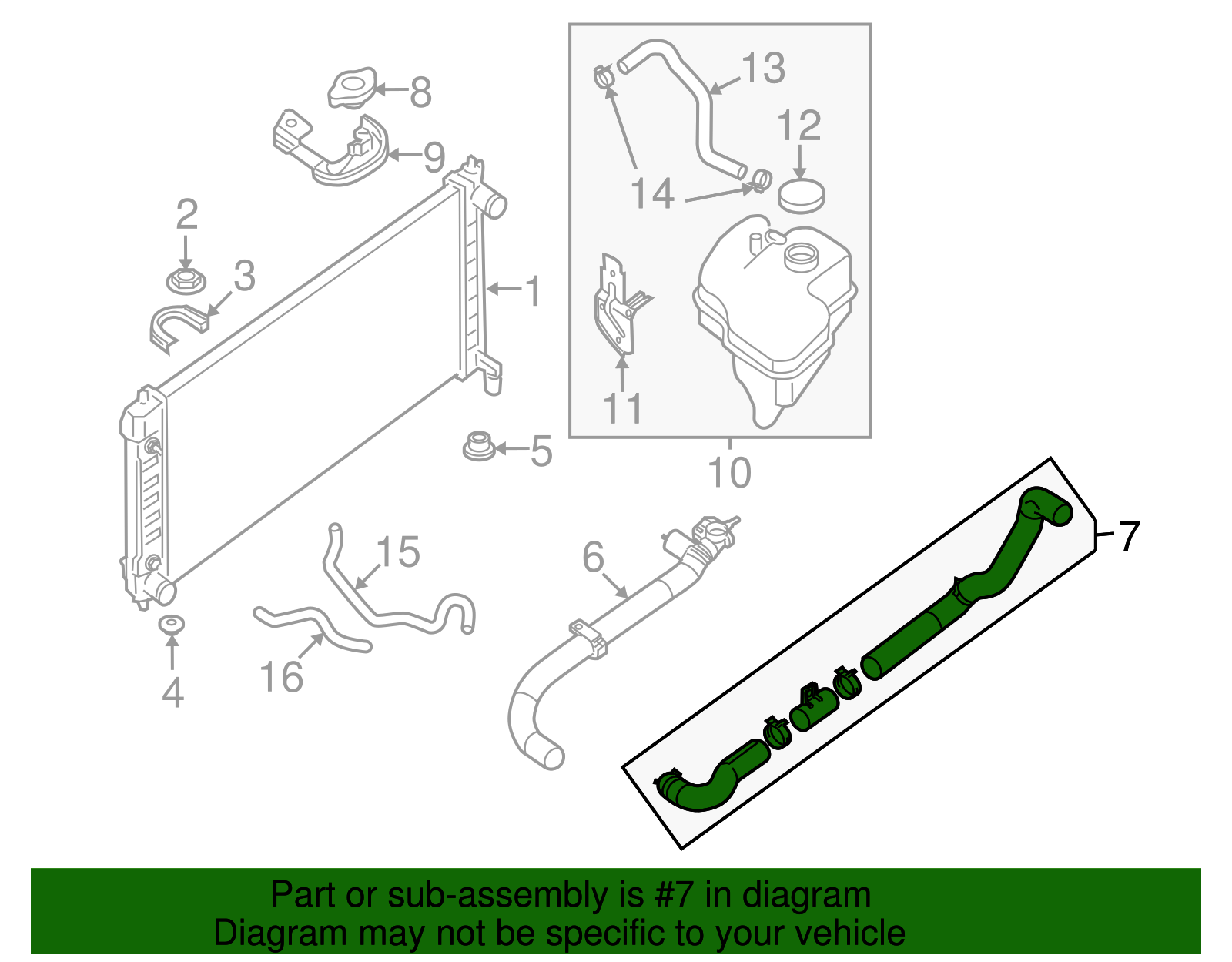 2016-2023 Nissan Lower Hose 21503-3NT5D | Temecula Nissan Parts