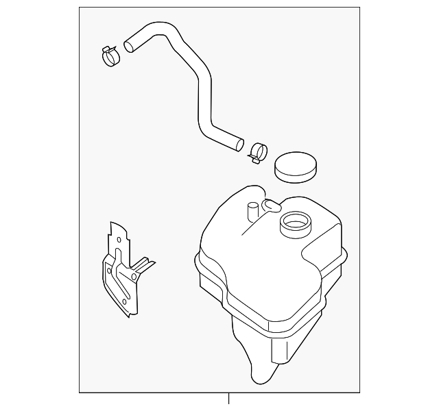 Coolant Reservoir Genuine Nissan Tank - Part #21710-JK000 For G25, G35 ...