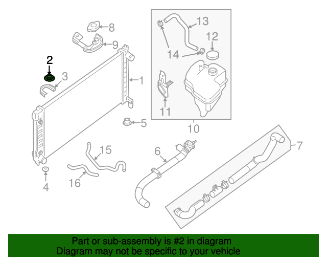 2015-2024 Nissan Radiator Assembly Upper Insulator 21506-4RA0A ...