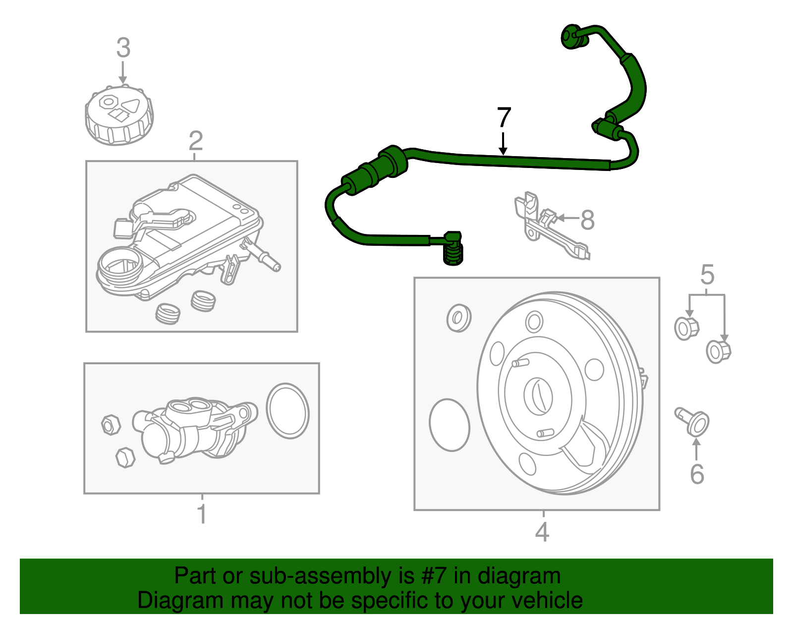 BV6Z-2420-H - High-Quality Brake Vacuum Hose for 2012-2018 Ford Focus ...