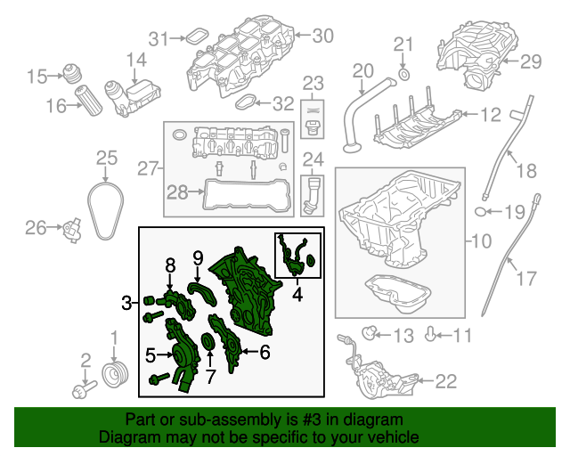 2012-2018 Jeep Timing Cover 68079231AE | TascaParts.com