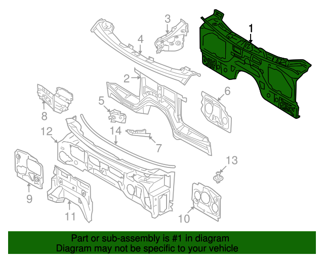 41117174368 - 2007-2014 BMW Dash Panel (41-11-7-174-368) | BMW of South ...